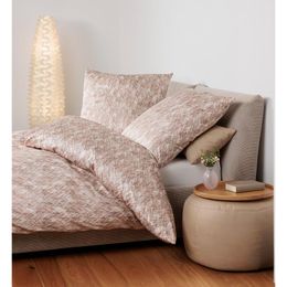 Janine Bettw&auml;sche &raquo;Mako-Satin98121 07&laquo; mit Reissverschluss beige Mako-Satin, Obermaterial: 100% Baumwolle B/L: 135cm x 200cm, 1 Stk., 1 Stk., Mako-Satin, B/L