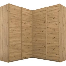 Rauch Schwebet&uuml;renschrank &raquo;Schrank Garderobe Eckkleiderschrank QUADRA Front in Dekor/Hochglanz&laquo; Ma&szlig; 181x187 cm, H&ouml;hen 210/229 cm, inkl. Soft-Close-