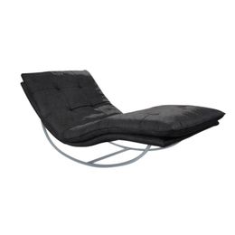 W.Schillig Relaxliege &raquo;daily dreams&laquo; in Waffelkissen-Optik, Schaukelgestell silber matt, in 2 Breiten grau Stoff S37 (100% Polyester) B/H/T: 95cm x 