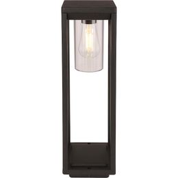 Globo LIGHTING Au&szlig;en-Stehlampe &raquo;CANDELA&laquo; E27 1 Stk. Au&szlig;enleuchte Schwarz, Sockelleuchte, IP44, E27 LED 15W schwarz 1, H: 50cm, 1 Stk.