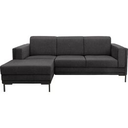 LOOKS by Wolfgang Joop Ecksofa &raquo;LOOKS VII L-Form&laquo; klare Linien, edles Design grau 100% Polyester B/H/T: 214cm x 82cm x 146cm, Struktur fein, Longchair