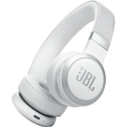 JBL On-Ear-Kopfh&ouml;rer &raquo;LIVE 670NC&laquo; Bluetooth On-Ear-Kopfh&ouml;rer wei&szlig; Bis zu 65 Stunden Akkulaufzeit mit Schnellladefunktion