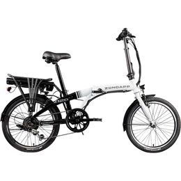 Z&uuml;ndapp Z&uuml;ndapp Unisex &raquo;Z120&laquo; 7 Gang Shimano Tourney Schaltwerk Kettenschaltung Heckmotor 250 W Pedelec, Elektrofahrrad f&uuml;r Damen u. Herren wei&szlig; 28cm, 20 Zoll
