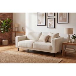 OTTO home 2,5-Sitzer &raquo;Sveeva, Kompaktsofa, B.183 cm, schwarze Metallf&uuml;&szlig;e&laquo; langlebiger Webstoff, mit Wellenunterfederung, viele Farben beige 100% PES B