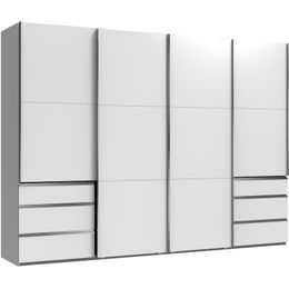wimex Schwebet&uuml;renschrank &raquo;Level by fresh to go&laquo; mit Synchron&ouml;ffnung wei&szlig; B/H/T: 300cm x 216cm x 65cm, Schubladen: 6 Stk. T&uuml;ren: 4 Stk.