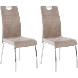 Hela Stuhl &raquo;Susi&laquo; (Set) 2 Stk.2 oder 4 St&uuml;ck, mit Griff beige 100% Polyester B/H/T: 44cm x 98cm x 61cm, 2 Stk., Polyester
