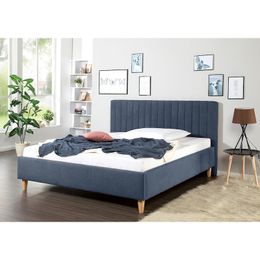 Maintal Polsterbett &raquo;Friant&laquo; Bettseiten zerlegt, ohne Bettkasten blau Liegefl&auml;che L&auml;nge B: 200cm x 160cm, Struktur (100% Polyester) mit Einlegerahmen/ohne 