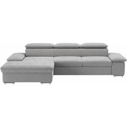 Sit & More sit&more Ecksofa &raquo;Valantine L-Form, B: 286 cm&laquo; mit Arm- & Kopfteilverstellung, optional mit Schlaffunktion grau 100% Polyester B/H/T: 286cm x 73cm x 