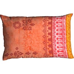 CASATEX Kissenbezug &raquo;Indi&laquo; Kissenbezug mit Ornamenten, passend zur Bettw&auml;sche in Qualit&auml;t Satin rot Satin, Obermaterial: 100% Baumwolle B/L: 80cm x 