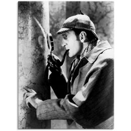 Artland Wandbild &raquo;Sherlock Holmes 1939&laquo; Film 1 Stk. tlg. als Leinwandbild, Poster in verschied. Gr&ouml;&szlig;en schwarz Leinwand B/H/T: 60cm x 80cm, Leinwandbild Film 
