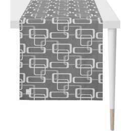 Apelt Tischl&auml;ufer &raquo;3966 Outdoor, Sommerdeko, Sommer&laquo; Jacquardgewebe grau Polyester B/L: 46cm x 135cm, 1 Stk., rechteckig