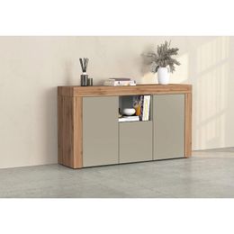 OTTO home Sideboard &raquo;CHRONOS Breite 155 cm mit 3 T&uuml;ren, 1 offenes und 6 geschlossene F&auml;cher&laquo; 1 Stk. tlg. Sideboard,Kommode, Schrank, Grifflos mit Push