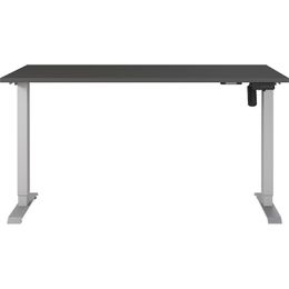 Germania Schreibtisch &raquo;Boras&laquo; Breite 120/140/160/180 cm, Metallgestell, elektrisch h&ouml;henverstellbar grau B/H/T: 140cm x 120cm x 80cm, Gestellfarbe 