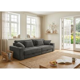 Jockenh&ouml;fer Big-Sofa &raquo;Space XL, B: 284 cm&laquo; Mega-Sofa mit Bettkasten & 4 Zierkissen grau Korpus: 100% Polyester;Kissen: 100% Polyester B/H/T: 284cm x 113cm, Cord
