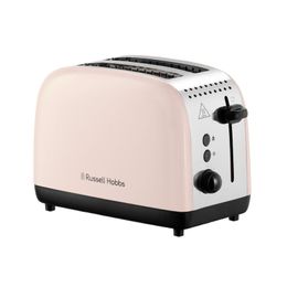 Russell Hobbs Toaster &raquo;Colours Plus+ Jasmine 26930-56&laquo; 1100 W 2 extra breite Toastschlitze, Br&ouml;tchenaufsatz, 6 Br&auml;unungsstufen rosa Einheitsgr&ouml;&szlig;e 