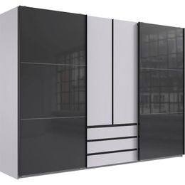 wimex Schwebet&uuml;renschrank &raquo;Magic by fresh to go&laquo; wei&szlig; B/H/T: 300cm x 216cm x 65cm, Schubladen: 3 Stk. T&uuml;ren: 2 Stk. Griffleisten schwarz
