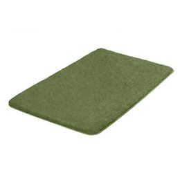 Kleine Wolke Badematte &raquo;Meadow, Badvorleger, Badezimmer Teppich&laquo; H&ouml;he 30 mm rutschhemmend beschichtet fu&szlig;bodenheizungsgeeignet Badteppich, Uni Farben gr&uuml;n 