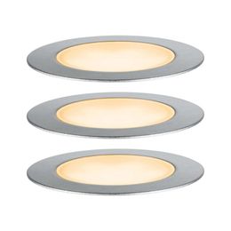 Paulmann LED Einbauleuchte &raquo;Plug & Shine Floor Basisset IP67 2200K 3x2W 21VA Silber&laquo; 3 Stk. Bodeneinbauleuchte, Insektenfreundlich silber 3, &Oslash; 7cm H: 3cm, 3 