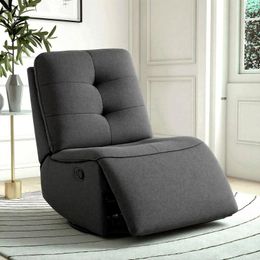 OTTO home Sessel &raquo;BAILEE, TV-Sessel, Schaukelsessel, Drehsessel 360&deg;&laquo; Loungesessel, Federkern, Web-Stoff grau Webstoff 100% Polyester Webstoff, B/H/T: