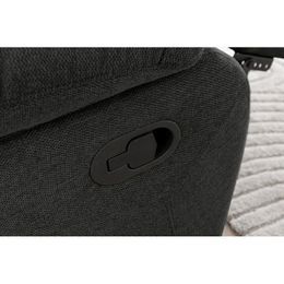 OTTO home 3-Sitzer &raquo;Lannilis&laquo; mit manueller und elektrischer Relaxfunktion grau Webstoff 95% Polyester 5% Nylon B/H/T: 210cm x 99cm x 92cm, Webstoff,