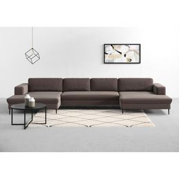 DOMO collection Wohnlandschaft &raquo;Modica U-Form aktuelles, kubisches Design mit 2 Recamieren, viel Platz&laquo; XXL, auch in Cord, Fu&szlig;h&ouml;he passend f&uuml;r g&auml;ngige