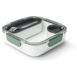 black+blum Lunchbox inklusive Innenbeh&auml;lter und Saucenbecher, 1000 ml gr&uuml;n Kunststoff B/H/L: 20cm x 6cm x 20cm