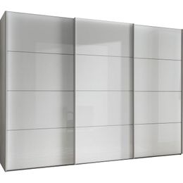 Wiemann Schwebet&uuml;renschrank &raquo;Kos&laquo; mit Schattenfuge grau Glas, Holzwerkstoff B/H/T: 295,2cm x 217cm x 67cm, T&uuml;ren: 3 Stk.