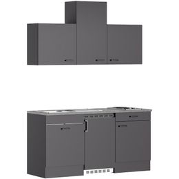 Optifit Pantryk&uuml;che &raquo;OPTImulti&laquo; Breite 170 cm, mit Unterbauk&uuml;hlschrank und 2-Platten-Kochfeld B/H/T: 170cm x 242cm x 60cm,mit E-Ger&auml;ten