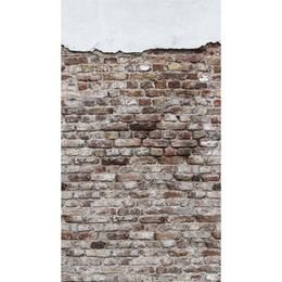 Livingwalls living walls Fototapete &raquo;The Wall&laquo; Motiv Steinoptik urban glatt Fototapete Vintage Tapete Steinoptik Tapeten modern Design Wandtapete grau Vinyl, 
