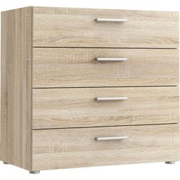 FORTE Schubkastenkommode braun B/H/T: 75cm x 71,4cm x 41cm