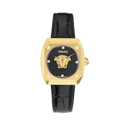 Versace Damen Quarzuhr &raquo;MEDUSA ANTARES&laquo; Armbanduhr, Damenuhr, Swiss Made, Lederarmband, analog Einheitsgr&ouml;&szlig;e