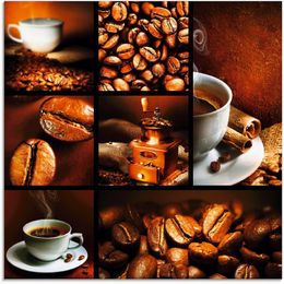 Artland Glasbild &raquo;Kaffee Collage&laquo; Getr&auml;nke 1 Stk. tlg. in verschiedenen Gr&ouml;&szlig;en braun B/H/T: 20cm x 20cm, Glasbild Getr&auml;nke, 1 Stk.