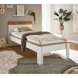 OTTO home Einzelbett &raquo;WESTMINSTER Bett im Landhausstil, Doppelbett, Bettgestell&laquo; in verschiedenen Farben verf&uuml;gbar, Liegefl&auml;che 90/140/180x200 cm wei&szlig;