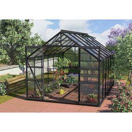 Vitavia Gew&auml;chshaus &raquo;Mars 9900&laquo; Alu-Profile, 3 mm Sicherheitsglas schwarz B/H/T: 257cm x 231,8cm x 383cm