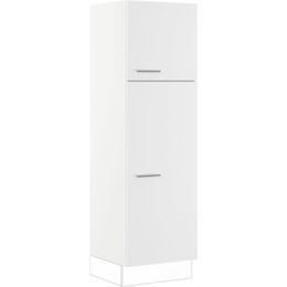 IMPULS K&Uuml;CHEN K&uuml;hlumbauschrank &raquo;"Valencia & Tirana", Breite/H&ouml;he: 60/190,7 cm&laquo; vormontiert, mit Dreht&uuml;ren, mit verstellbarem Fachboden wei&szlig; Dekorfolie