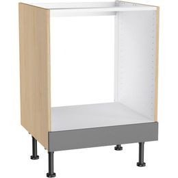 KOCHSTATION Herdumbauschrank &raquo;KS-Lucy&laquo; Breite 60 cm, 1 Blende, h&ouml;henverstellbare F&uuml;&szlig;e Eiche hell, B/H/T: 60cm x 87cm x 58,1cm