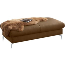 W.Schillig Polsterhocker &raquo;piedroo, Designsofa mit tollem Sitzkomfort, bequem, L-Form&laquo; F&uuml;&szlig;e in Silber matt braun Longlife Xtra-Leder Z69: Das 