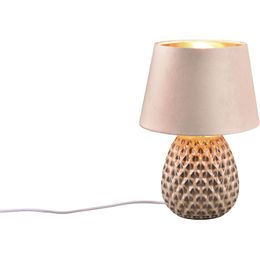 REALITY LEUCHTEN Schreibtischlampe &raquo;ARIANA Tischleuchte exkl 1xE27 max60W H&ouml;he 35cm &Oslash; 24cm Nachttischlampe&laquo; E27 1 Stk. warmwei&szlig; - kaltwei&szlig; Struktur 