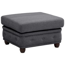 Home Affaire Polsterhocker &raquo;New Castle&laquo; passend zur "New Castle"-Serie, B/T/H: 75/70/45 cm schwarz B/H/T: 75cm x 45cm x 70cm, Struktur weich