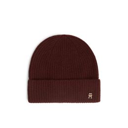 Tommy Hilfiger Damen Beanie &raquo;CASHMERE BEANIE&laquo; Regular fit mit Markenlogoemblem Einheitsgr&ouml;&szlig;e
