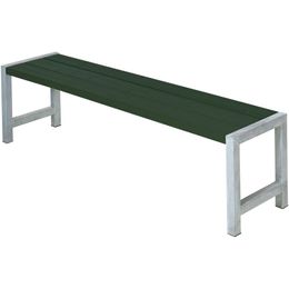 Plus Sitzbank &raquo;Plankenbank&laquo; 1 Stk. tlg. 176x38x44 cm gr&uuml;n Holz, Stahl B/H/T: 38cm x 45cm x 176cm