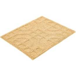 Kleine Wolke Badematte &raquo;Mosaic, Badvorleger, Badezimmer Teppich&laquo; H&ouml;he 14 mm rutschhemmend beschichtet fu&szlig;bodenheizungsgeeignet Badteppich, Uni Farben, Hoch/Tief 