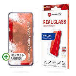 Displex Displayschutzglas &raquo;Real Glass - Samsung Galaxy S22/S23&laquo; transparent Glas Kontur und &Ouml;ffnungen sind optimal abgestimmt auf das Samsung Galaxy S22/S23, 