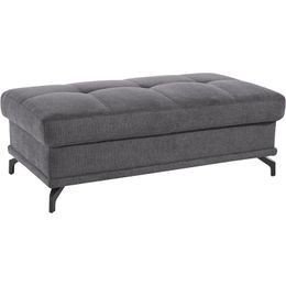 OTTO home Polsterhocker &raquo;Costello, B: 133 cm&laquo; individuell zu kombinieren, Federkern grau 100% Polyester;Samtoptik (100% Polyester) B/H/T: 133cm x 47cm