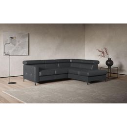 COTTA Ecksofa &raquo;Sammy L-Form&laquo; mit Kopfteilverstellung, wahlweise mit Schlaffunktion & Bettkasten grau Microfaser Primabelle (100% Polyester);Die 