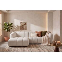 OTTO home Ecksofa &raquo;Gerron, Struktur-Chenille-Stoff mit M&eacute;lange-Effekt&laquo; Breite 271 cm, L-Form, vertikale Steppung, organische Rundungen 95%Polyester 5%