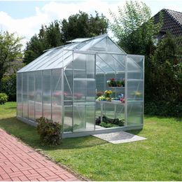 Konifera Gew&auml;chshaus &raquo;Titania 9900&laquo; silber B/H/T: 254cm x 379cm