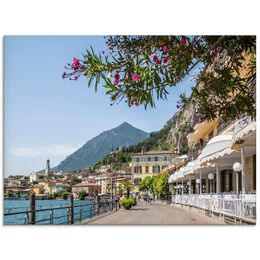 Artland Glasbild &raquo;Gardasee Limone sul Garda&laquo; Europa 1 Stk. tlg. in verschiedenen Gr&ouml;&szlig;en bunt B/H/T: 60cm x 45cm, Glasbild Europa Querformat, 1 Stk.