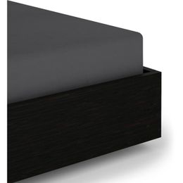 Spannbettlaken &raquo;Elementi&laquo; Laken aus 100% Baumwolle, hochwertiges Mako-Satin, Betttuch ab 90x200 grau Mako-Satin, Obermaterial: 100% Baumwolle B/L: 