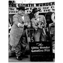 Artland Leinwandbild &raquo;Dick und Doof und die Wunderpille, 1943&laquo; Stars 1 Stk. tlg. auf Holzrahmen gespannt schwarz Leinwand B/H/T: 45cm x 60cm, Leinwandbild 